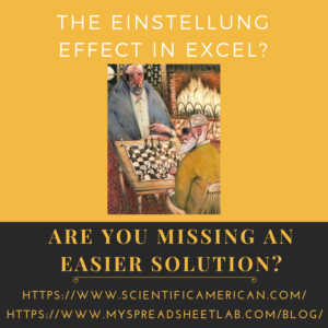 The Einstellung Effect in Excel? | My Spreadsheet Lab