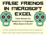 False Friends in Excel | My Spreadsheet Lab