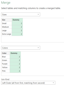 All combinations using Power Query | My Spreadsheet Lab