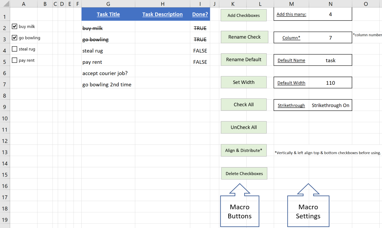 use vba to name checkboxes | My Spreadsheet Lab